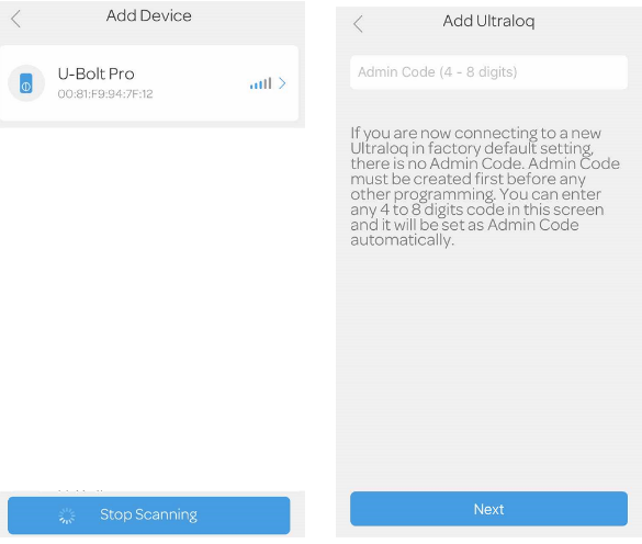 Ultraloq Products App Mode Programming Guide – U-tec Support